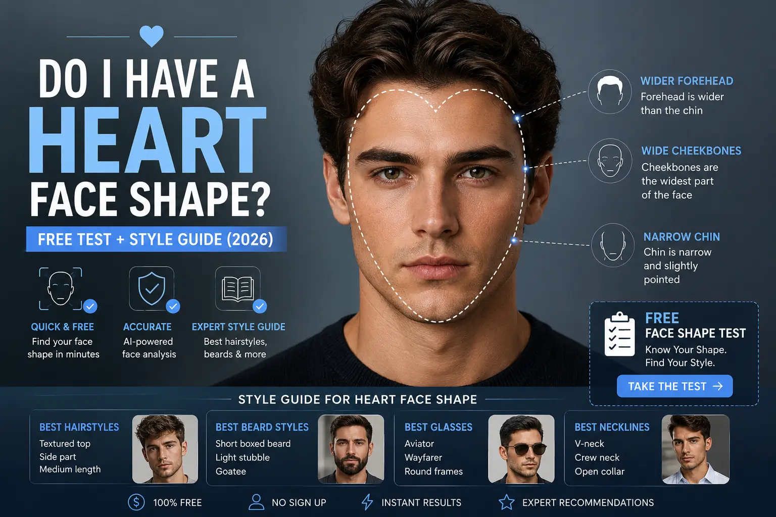 Do I Have a Heart Face Shape? Free Test + Style Guide (2026)
